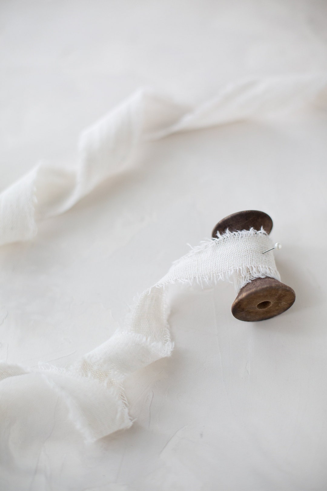 Antique Ivory Linen-cotton Blend Frayed Edge Ribbon 1 1.5 - Etsy