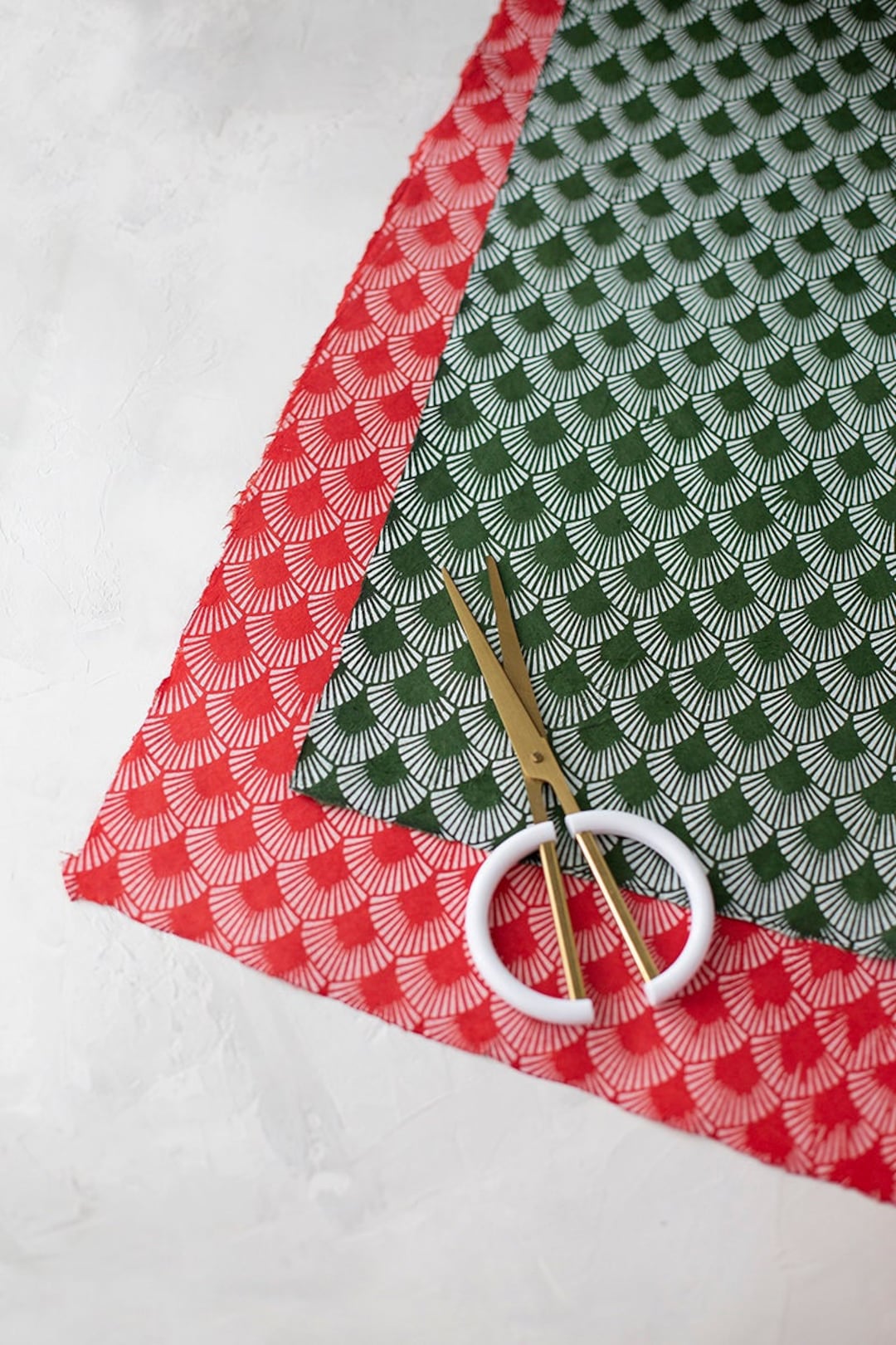 Scallop Lokta Handmade Wrapping Paper Sheets W/ Deckled Edges • 2 ...