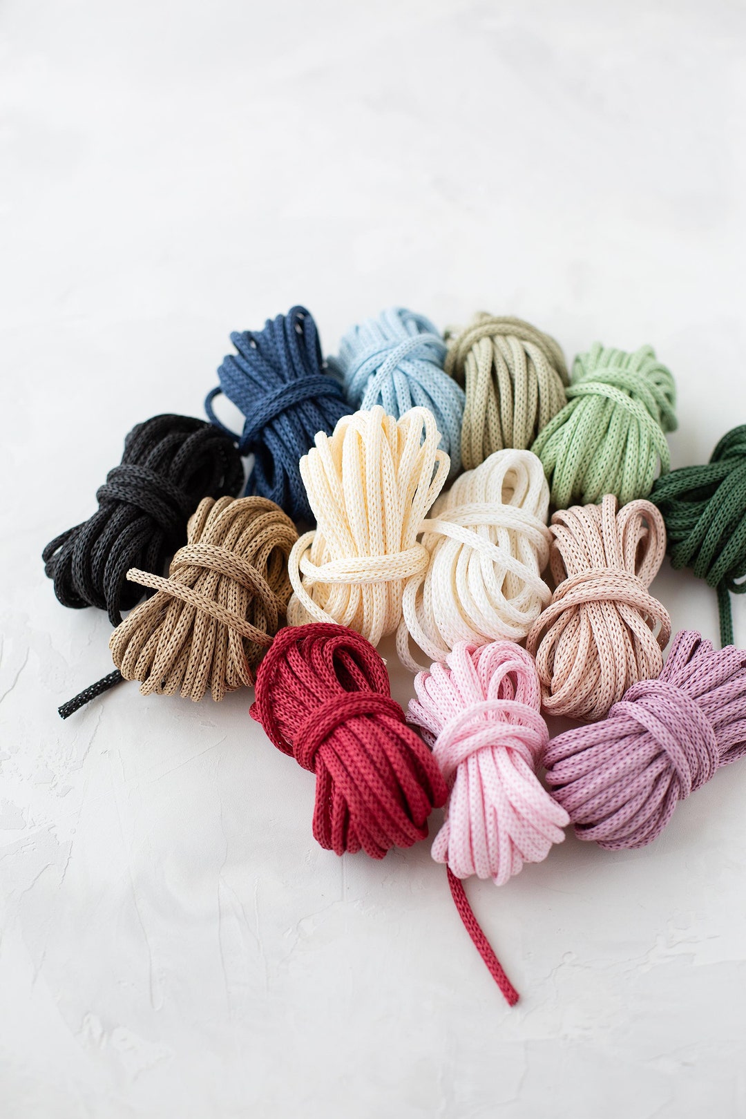 Chunky 100% Paper Cord • 4mm • White / Ivory / Beige / Black / Pink ...
