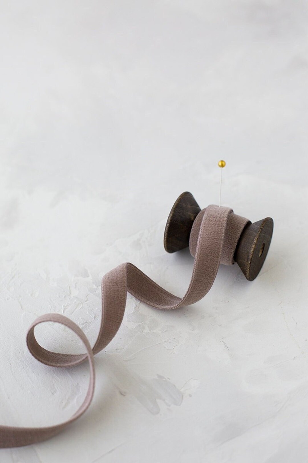 Faded Brown Cotton Velvet Ribbon: Double-faced, Japanese • 1/8" • 1/4 ...
