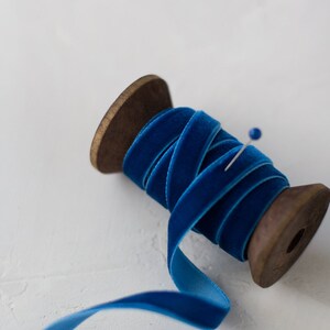 Royal Blue Velvet Ribbon • 1/4" • 3/8" • 5/8" • 3/4" - Etsy