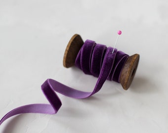 Dusty Lavender Purple Velvet Ribbon 1/4 3/8 | Etsy