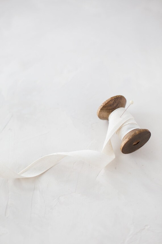 Antique White Cotton Ribbon 5/8 - Etsy