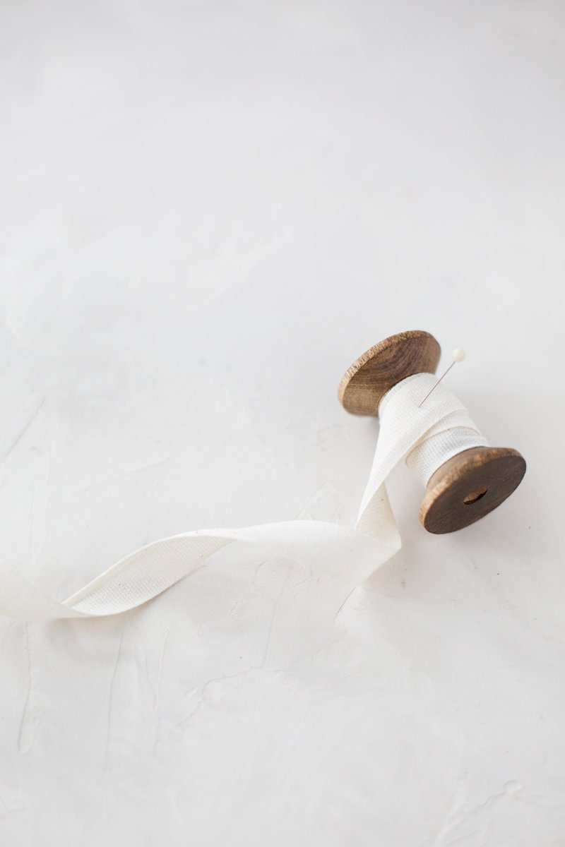 Antique White Cotton Ribbon 5/8 - Etsy