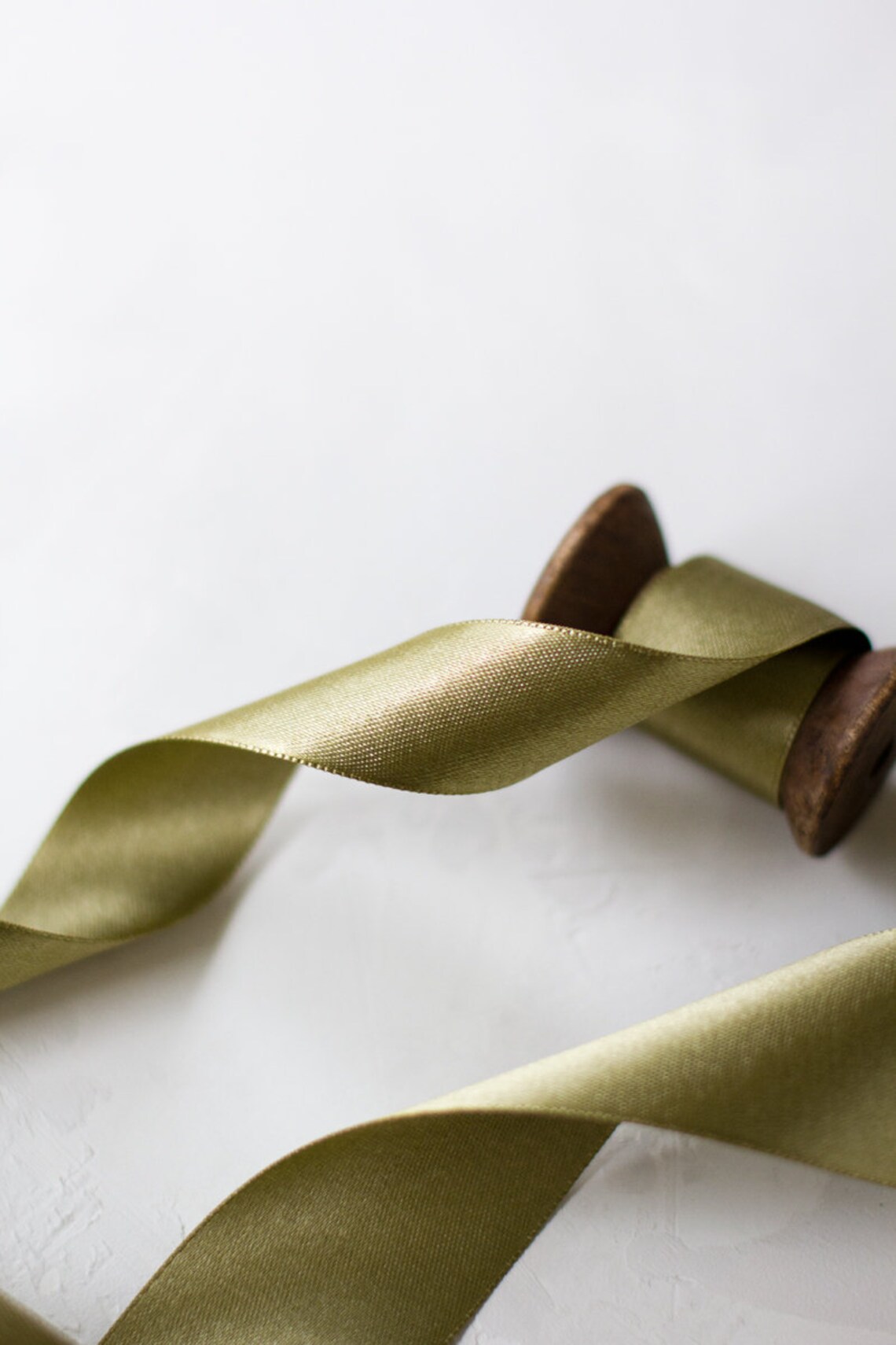 Olive Moss Green Luster Double-faced Satin Ribbon 7/8 - Etsy