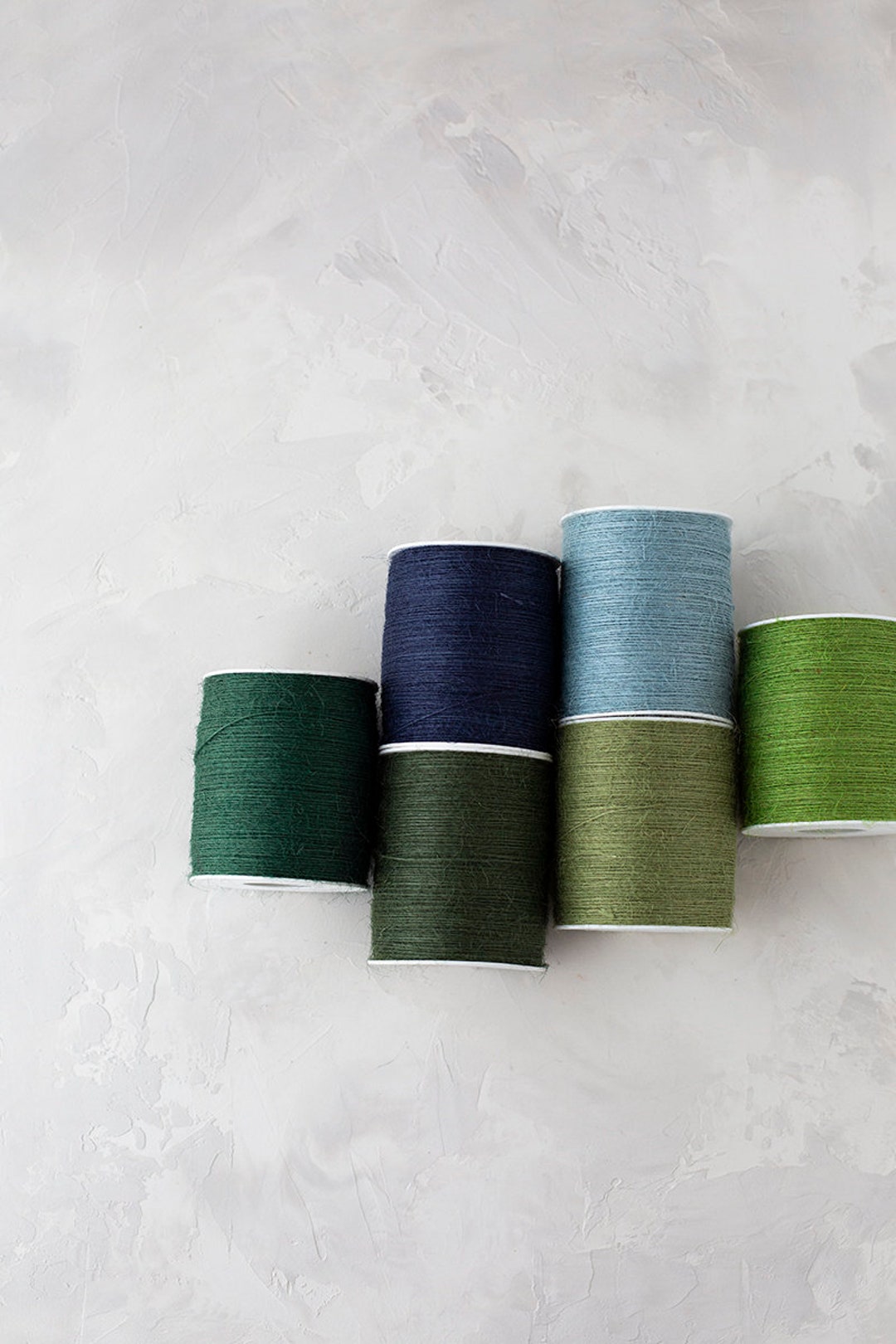 Fine Burlap Jute String on Spool • Navy Blue / Slate Blue / Hunter ...