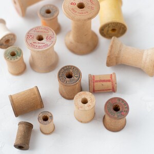 Empty Vintage Wood Thread Spool Set • 5 Pc - Etsy