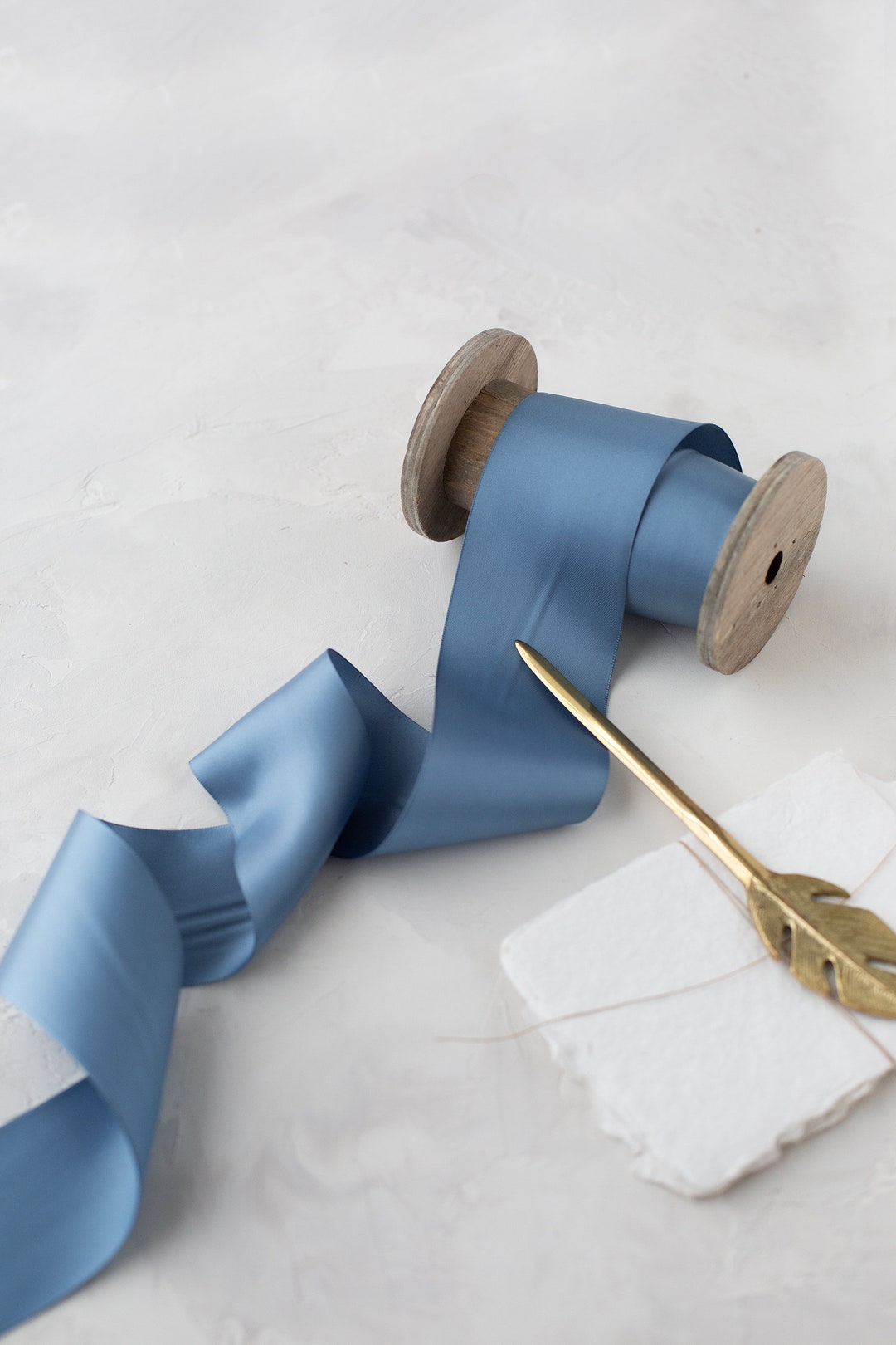 Antique Blue Gray Double-faced Satin Ribbon • 1.5" • 2.25" • 3" • 4" - Etsy