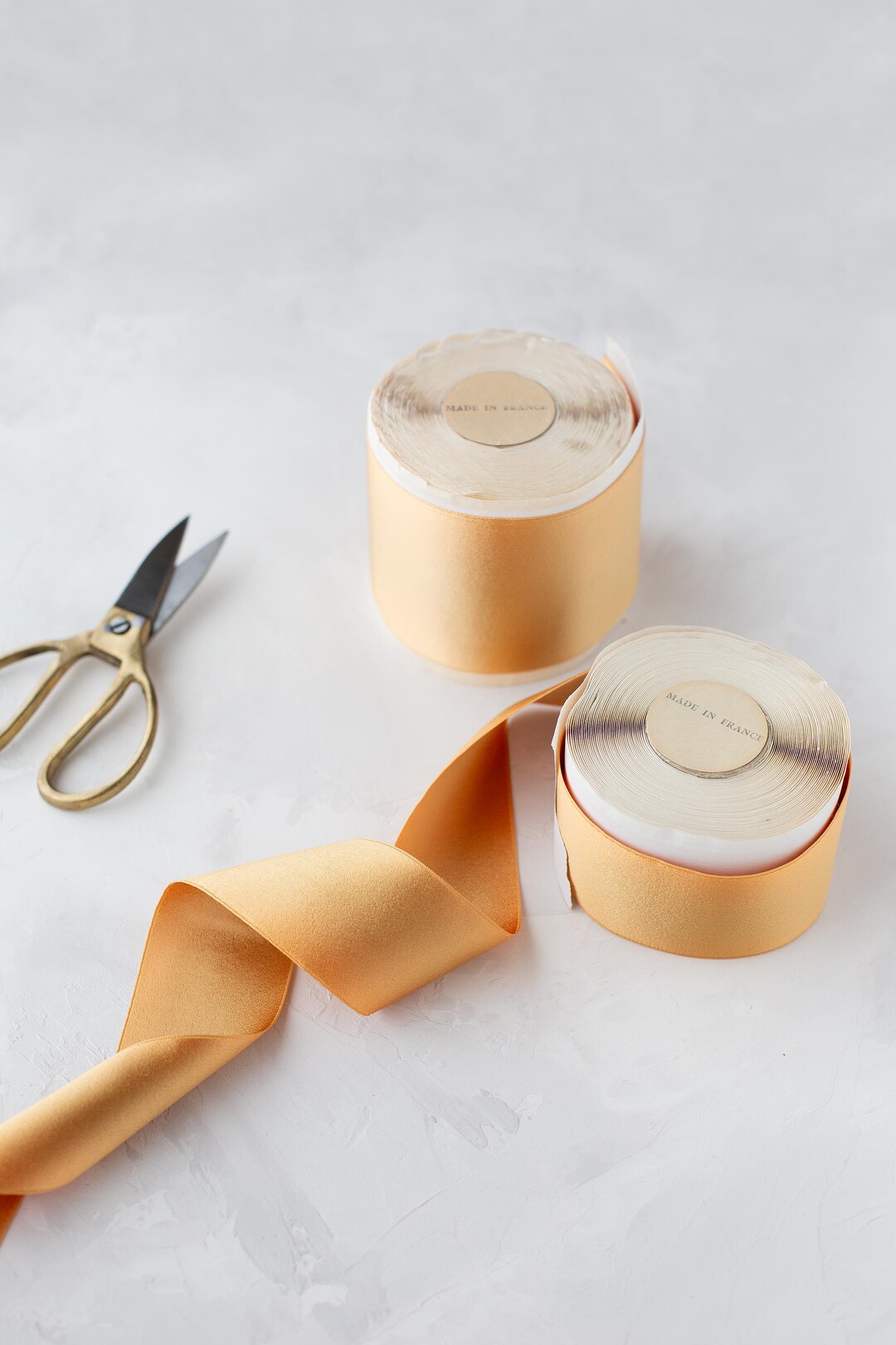 Gold Haze Variegated Double-faced Satin Ribbon • 1.1" • 1.6" • 2.1" • 2 ...