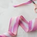 Fuchsia Peach White Variegated Bias-cut Hand-dyed Silk Charmeuse Ribbon ...