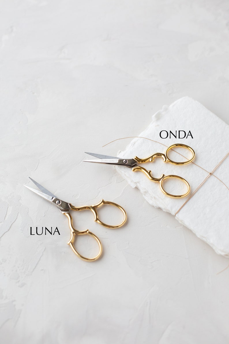24k Gold-plated Scissors • 3-3/4" • Onda / Luna - Etsy