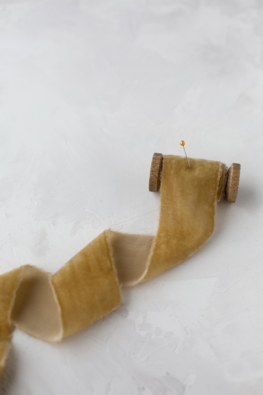 Antique Gold Frayed Edge Velvet Ribbon 1-1/4 2 3 Yards - Etsy