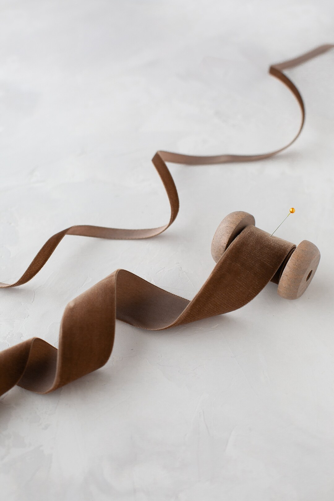 Coffee Brown Swiss Velvet Ribbon • 1/8" • 1/4" • 3/8" • 5/8" • 7/8" • 1 ...