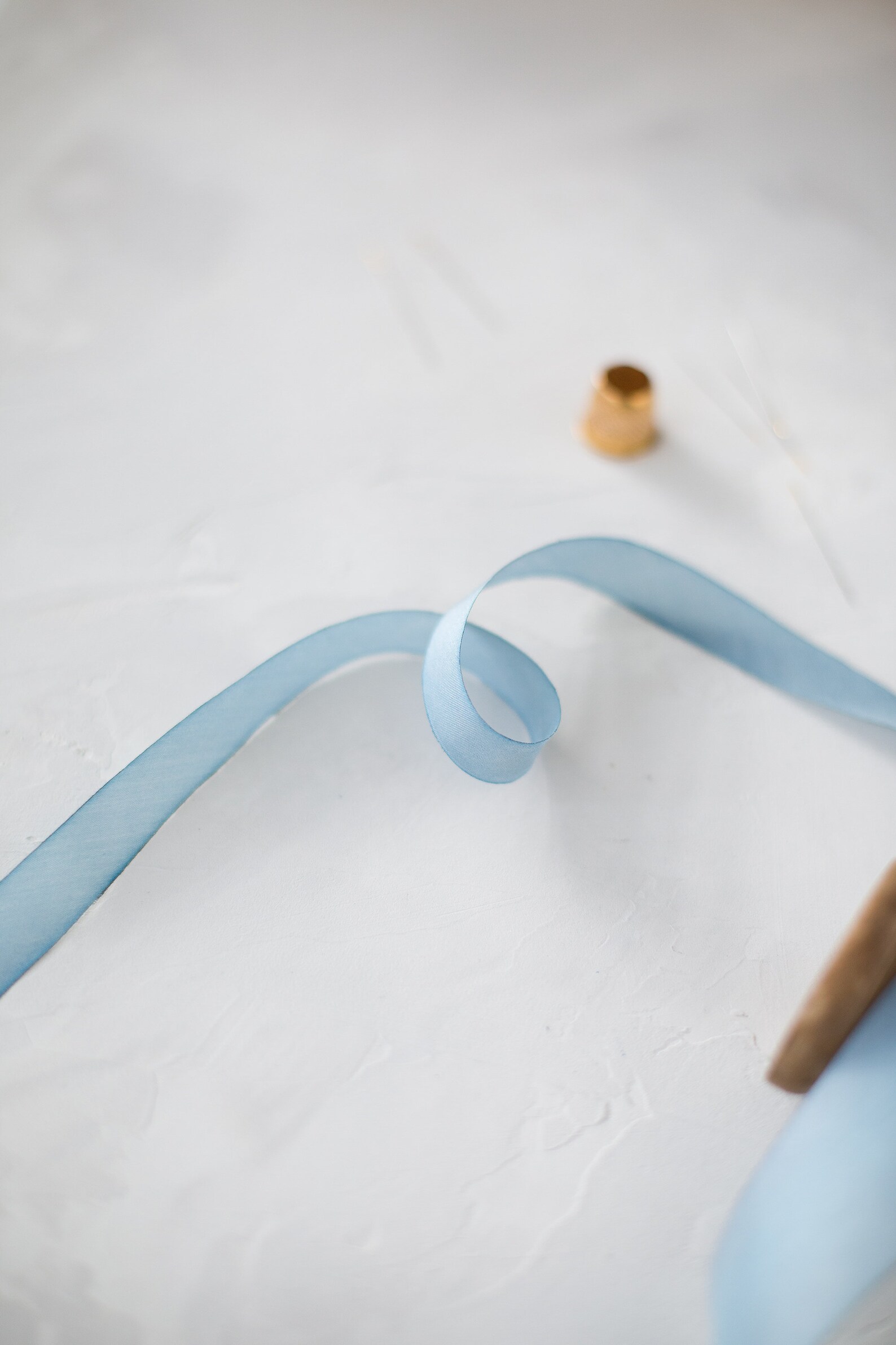 Blue Gray Mist Bias-cut Silk Ribbon: Hand-dyed, Raw Edge • 1/2" • 5/8 ...
