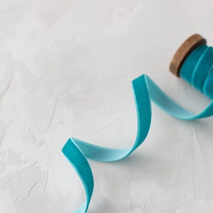 Turquoise Velvet Ribbon • 3/8" • 3/4" - Etsy