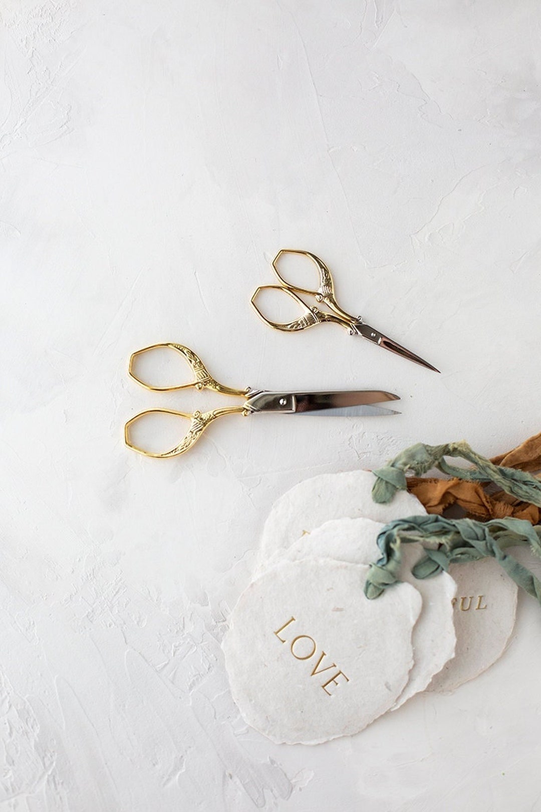 24k Gold-plated Florentine Scissors • Small 3-3/4" / Medium 5" - Etsy