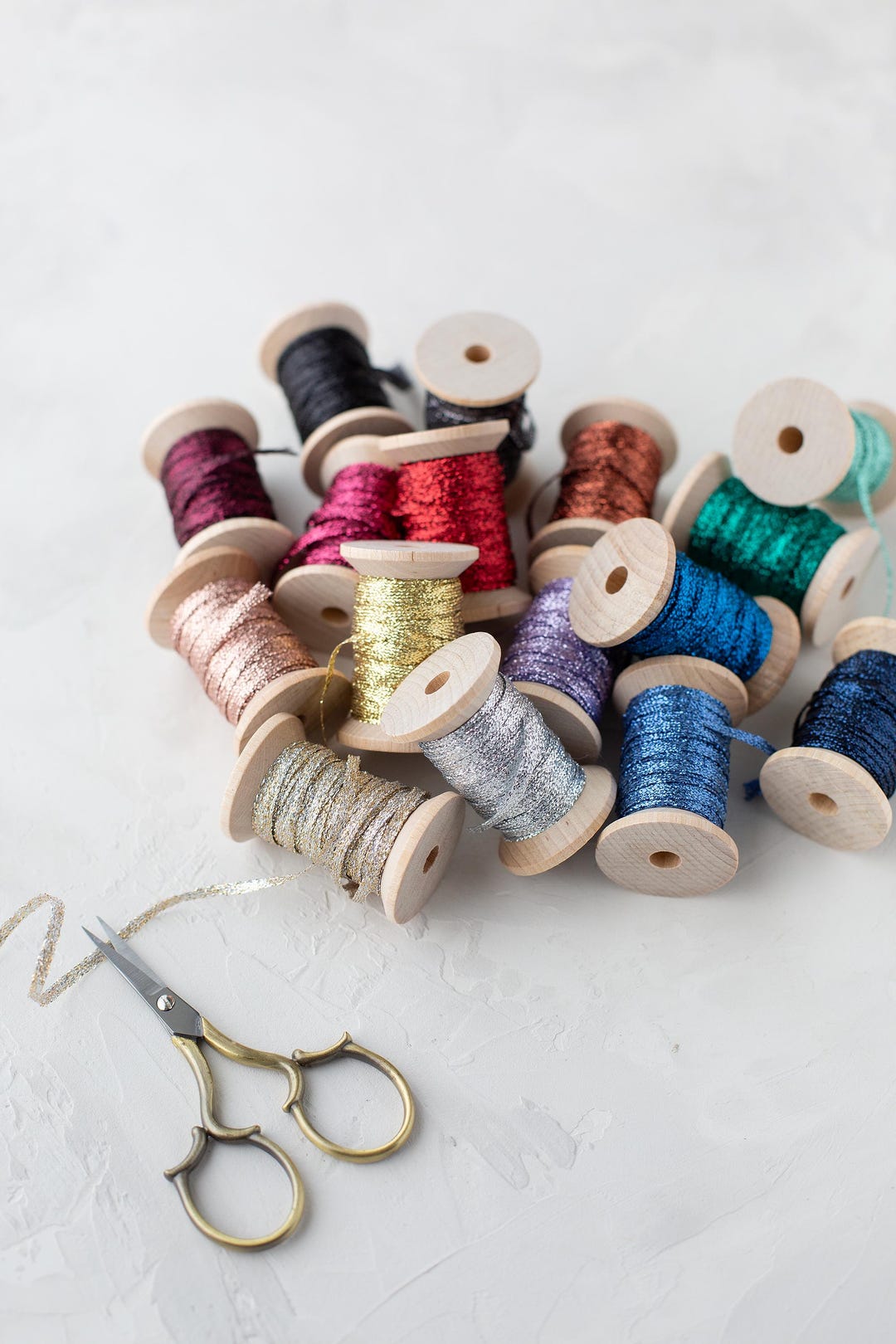 Metallic Braided Tinsel Ribbon String • 1/8" • Gold / Silver / Gray ...