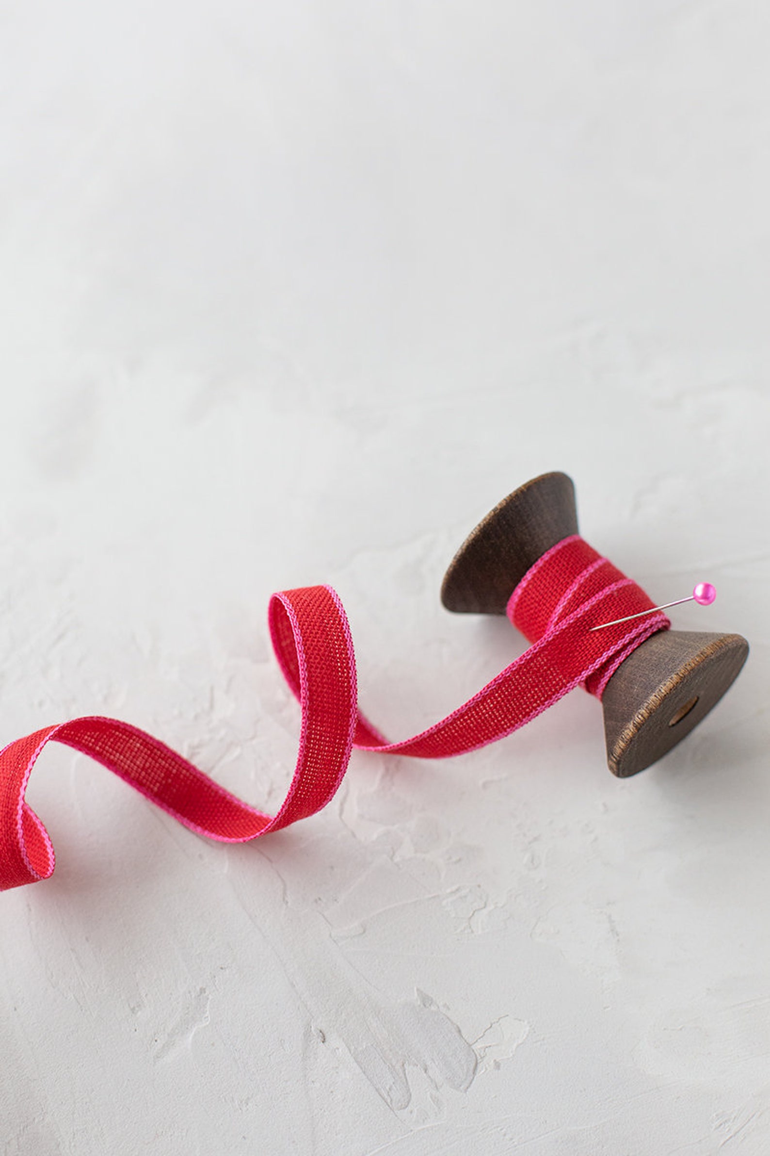 Red + Pink Edge Cotton Ribbon • 3/8" - Etsy