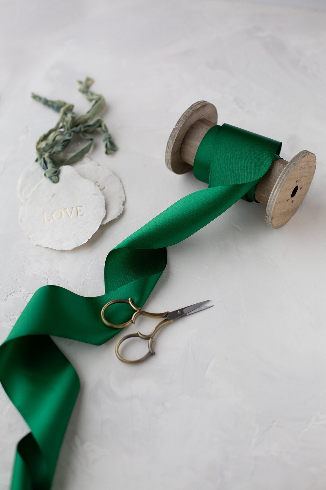 Emerald Green Double-faced Satin Ribbon • 1.5" • 2.25" • 3" • 4" - Etsy