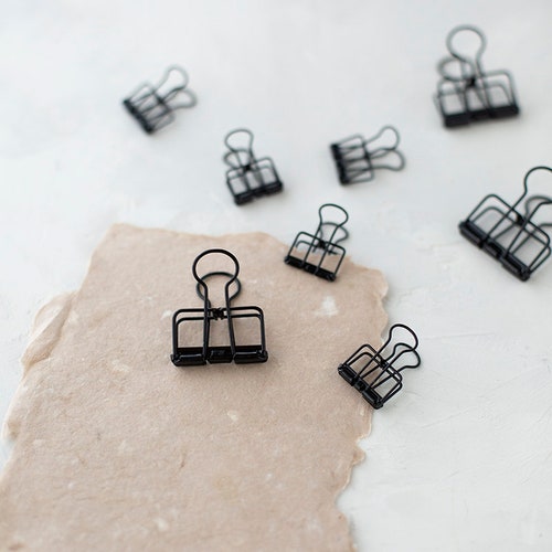 Rose Gold Metal Wire Binder Clips Small 5 Pc / Large 3 Pc - Etsy