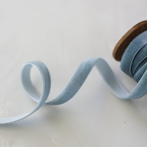 Slate Blue Gray Velvet Ribbon • 1/4" • 3/8" • 5/8" - Etsy