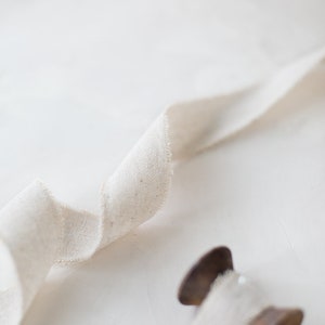 Natural Linen-cotton Blend Frayed Ribbon 1 1-1/2 2-1/2 - Etsy