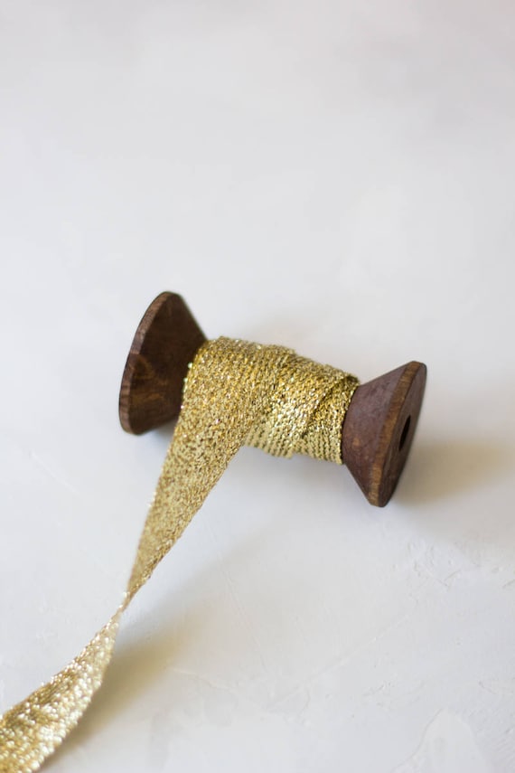 Gold Metallic Italian Braided Lamé Ribbon 1/8 - Etsy
