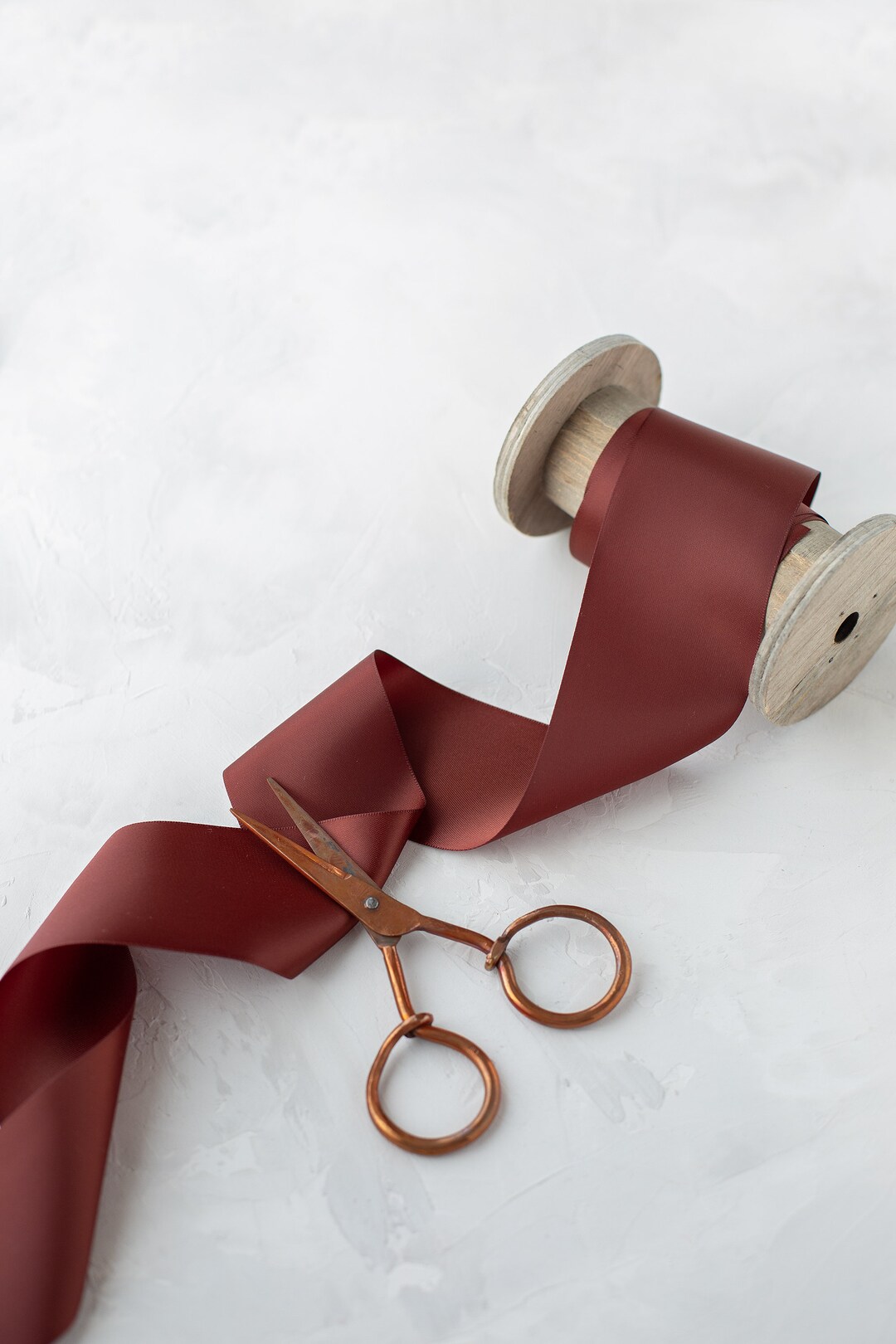 Deep Ruby Rust Double-faced Satin Ribbon • 1.5" • 2.25" • 3" • 4" - Etsy