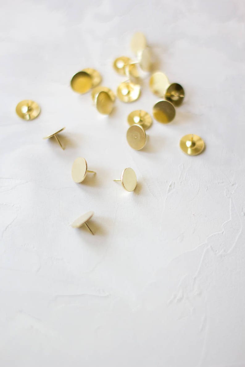 Gold Brass Metal Thumb Tacks • 50 Pc - Etsy