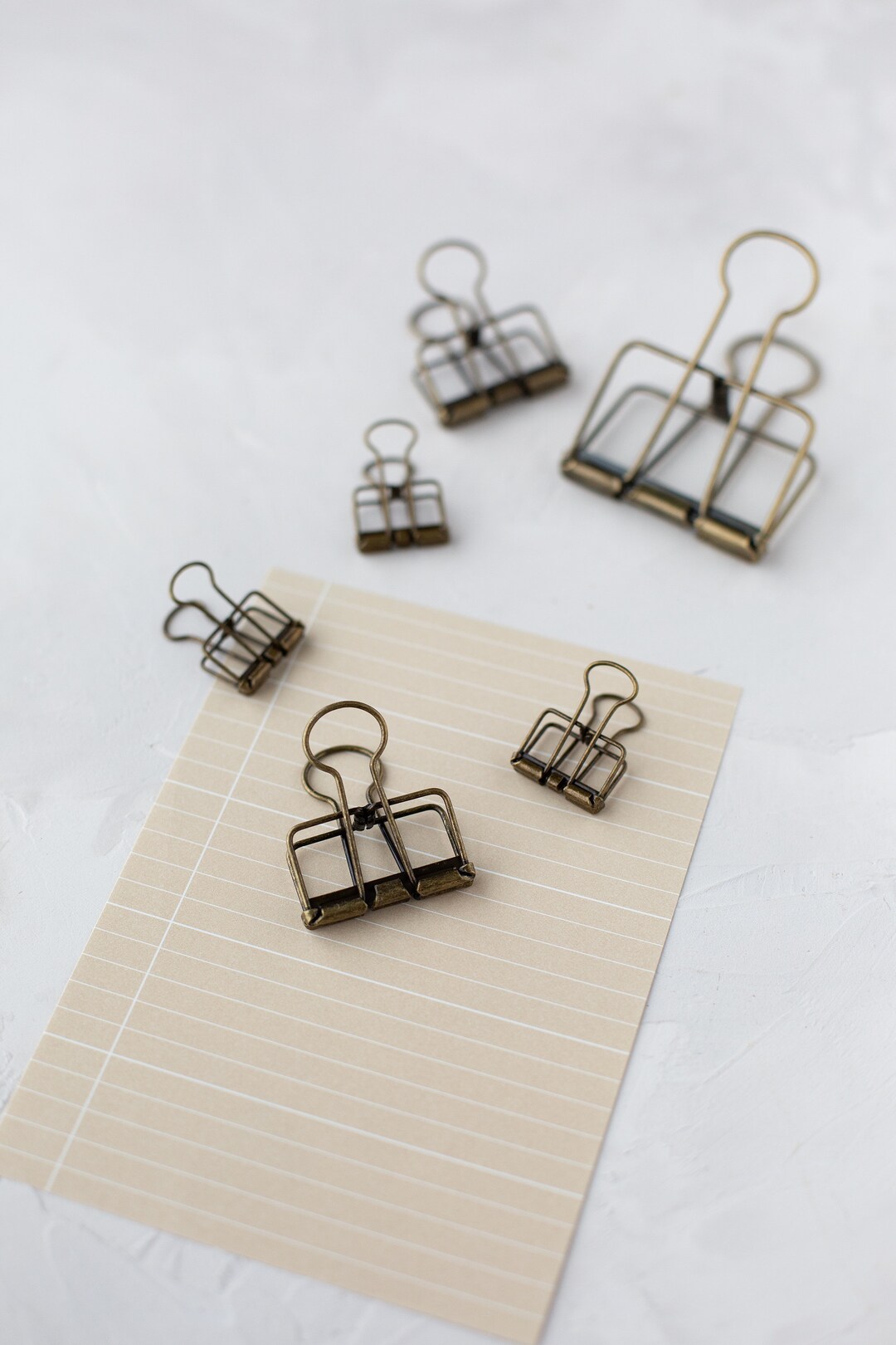 Antique Gold Metal Wire Binder Clips • Small / Large / Jumbo - Etsy