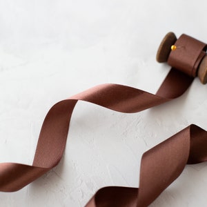 Milk Chocolate Brown Luster Double-faced Satin Ribbon 7/8 1-1/2 - Etsy