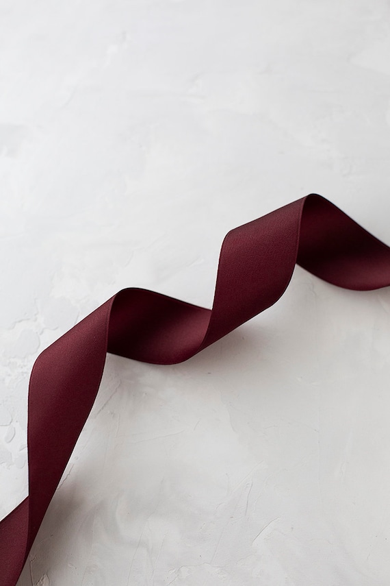Maroon wired ribbon store