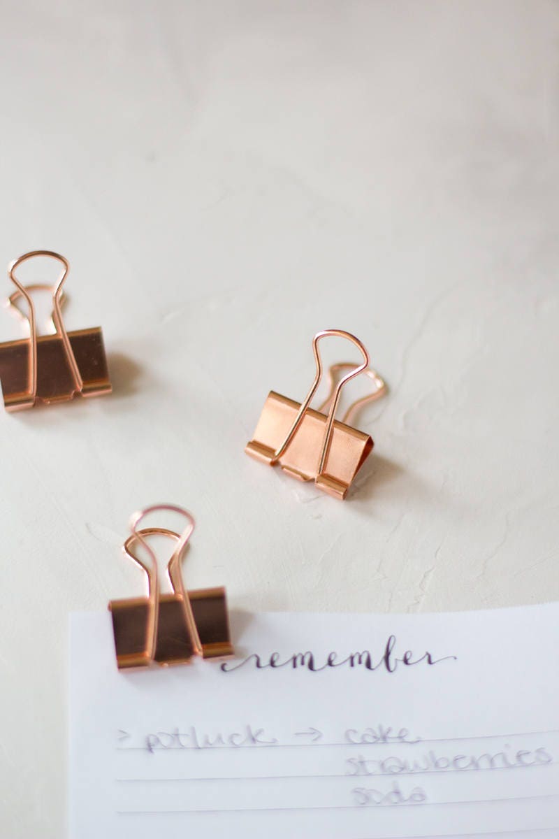 Supple Room Hollow Metal Paper Binder Clips Large Pcs (Rose Gold ...