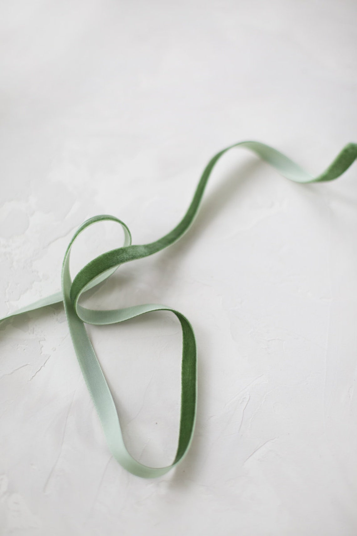 Deep Spring Sage Green Velvet Ribbon 1/4 3/8 | Etsy