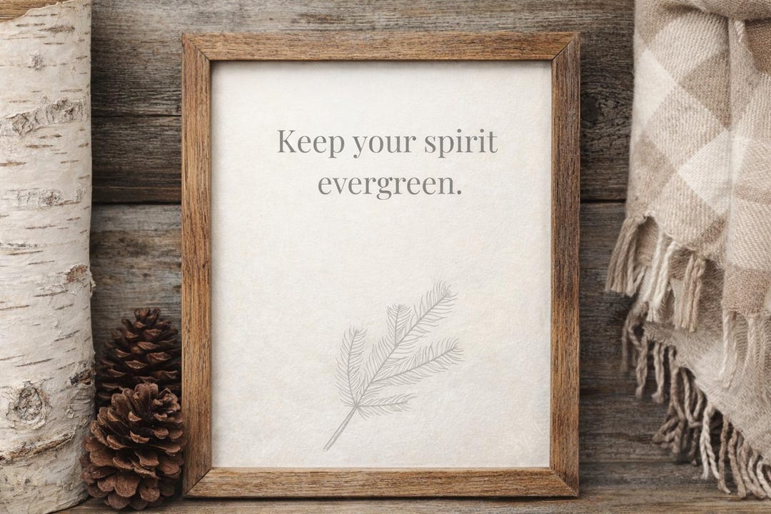 Keep Your Spirit Evergreen Printable Wall Decor - Etsy