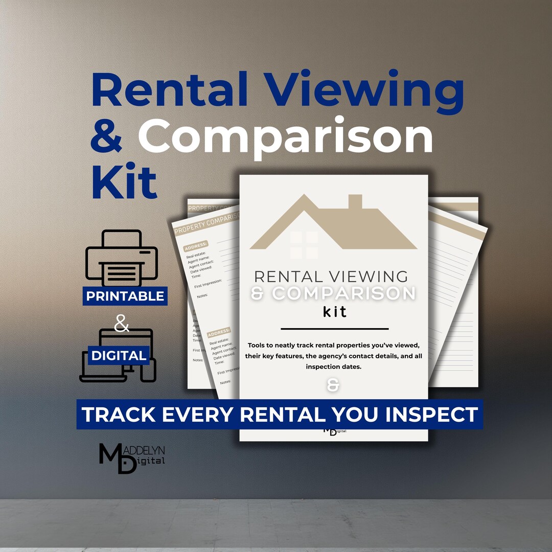 Rental Inspection Checklist Printable: Property Comparison Kit for ...