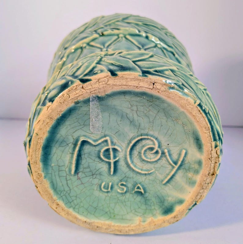 Vintage Mccoy Turquoise Quilted Planter – USA Pottery With Saucer - Etsy