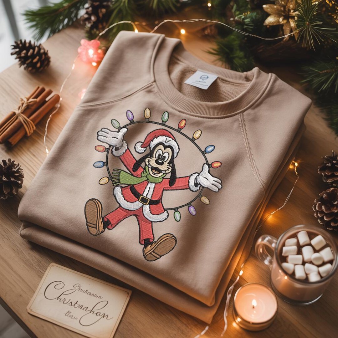 Christmas Santa Goofy Machine Embroidery Design, Disney Character ...