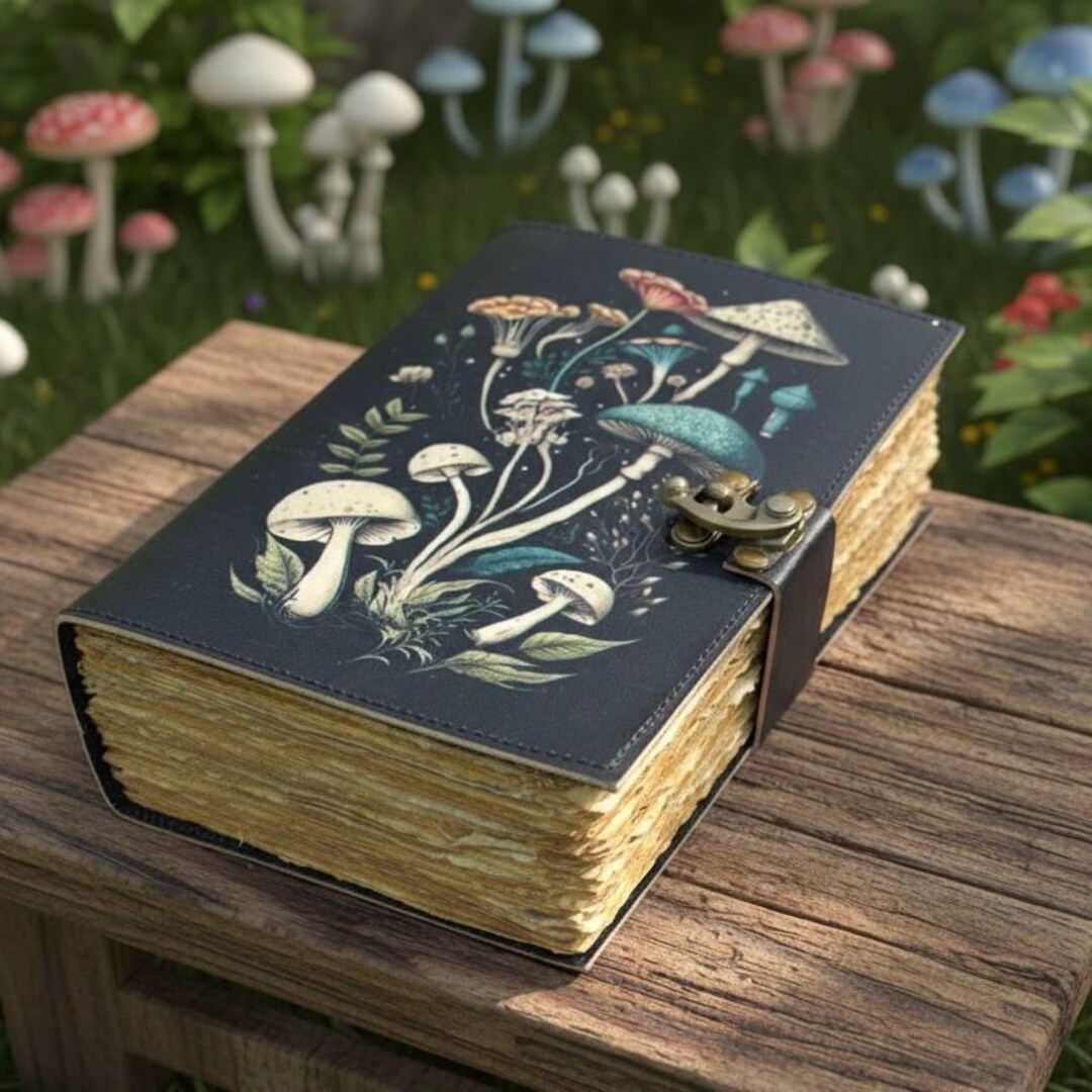 Antique Spell Book of Shadows Set | Mushroom Vintage Handmade Maverick ...