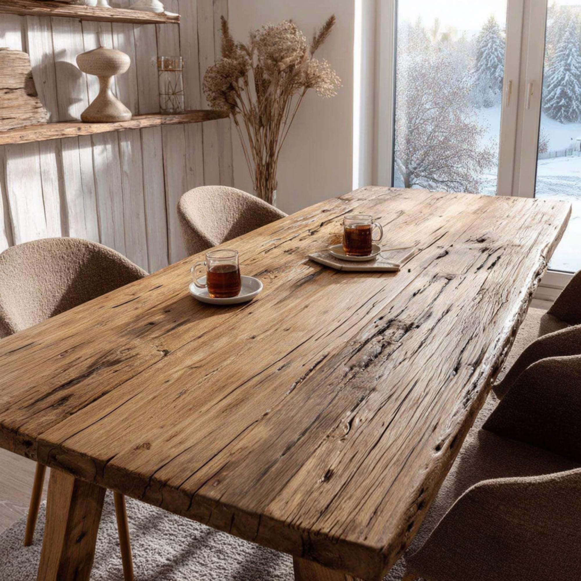 Rustic Wooden Table - Dining Table - Kitchen Table - Wood Table - Farmhouse Table - Handmade ...