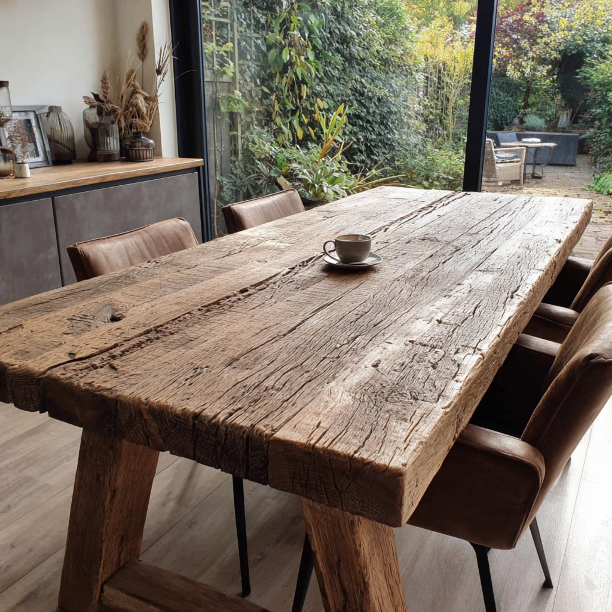 Rustic Wooden Table - Dining Table - Kitchen Table - Farmhouse Table ...