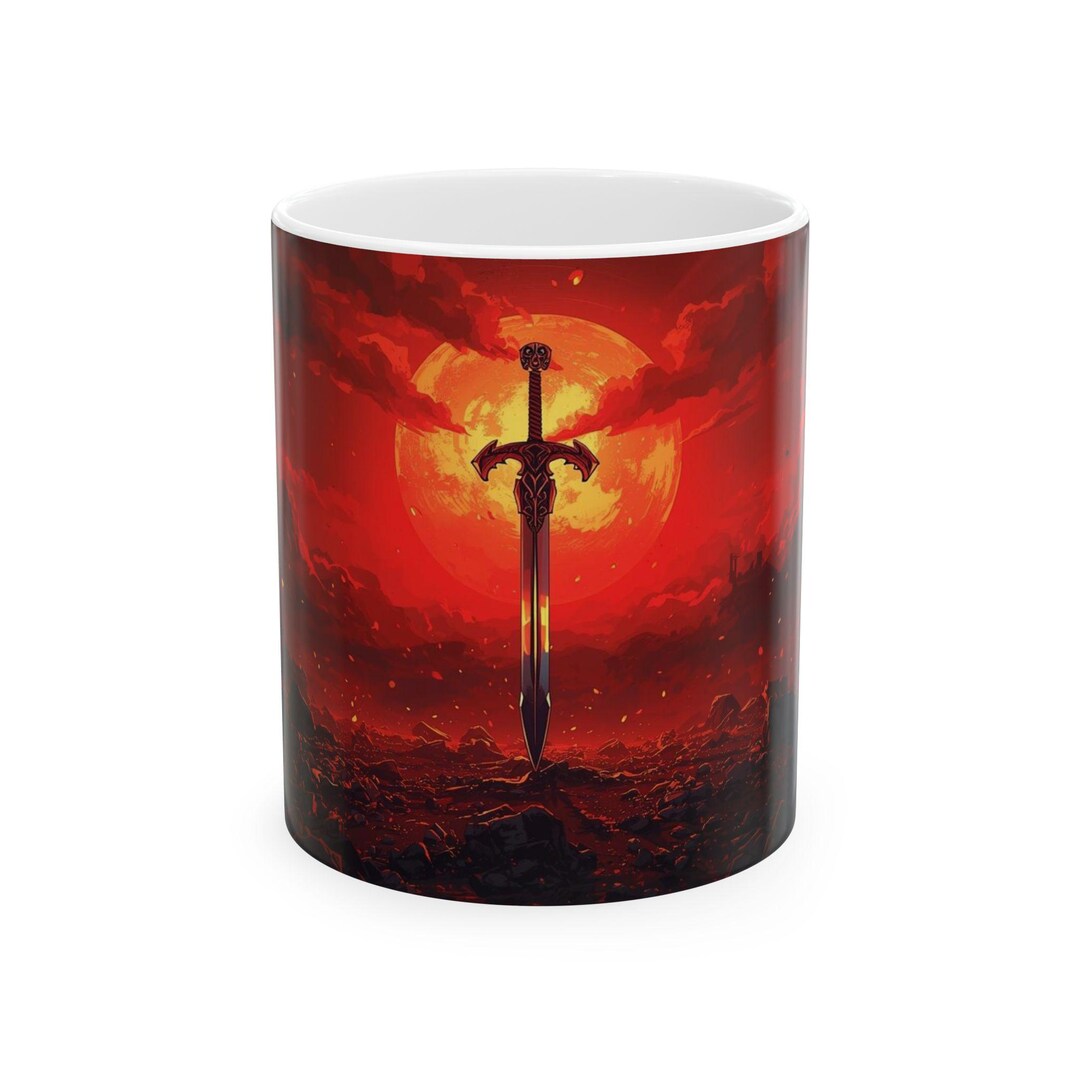 Epic Fantasy Sword Ceramic Mug: Gamer Coffee Cup (11oz or 15oz) - Etsy