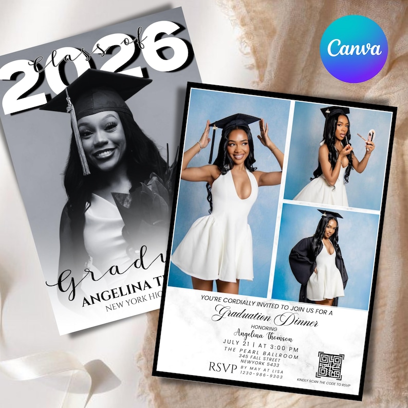 Graduation Announcement Invitation, Class of 2026 Graduation Party ...