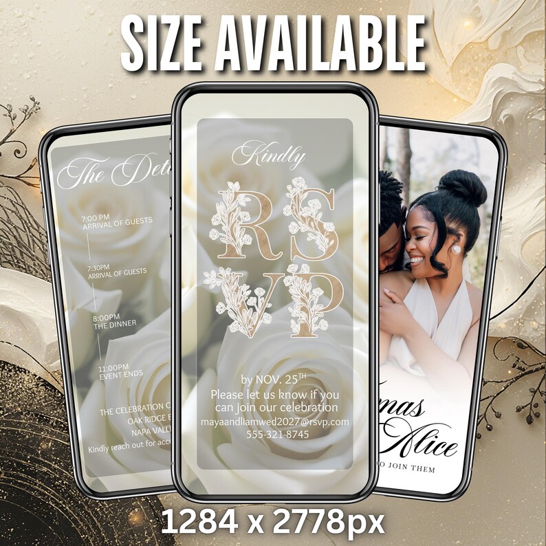Animated Wedding Evite. Save the Date Video Invitation, Celebration ...