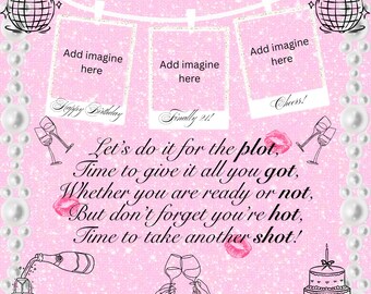 21st Birthday Shot Book Template - Etsy