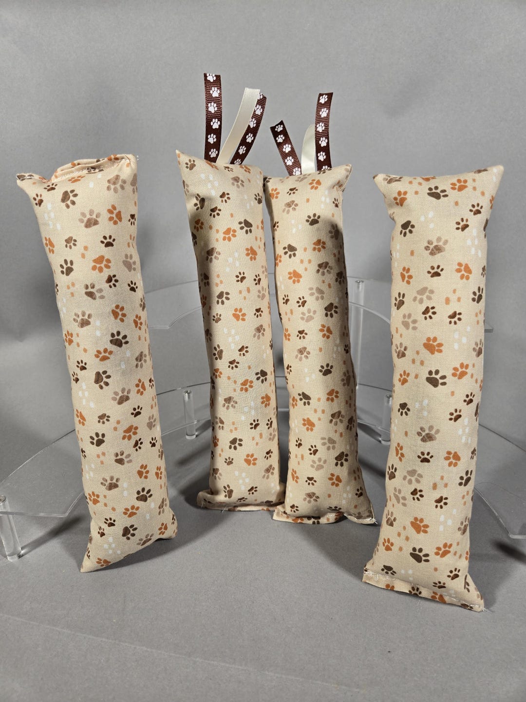 Crinkle Catnip Kickers-tan Paw Prints - Etsy