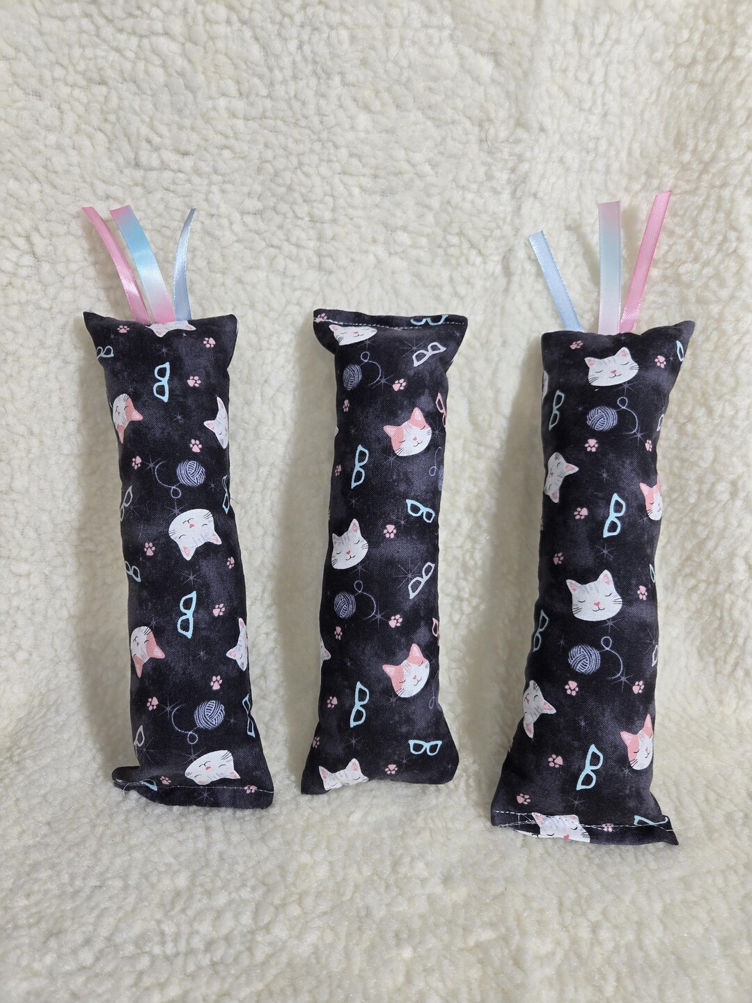 Crinkle Catnip Kickers-cat Heads and Glasses - Etsy