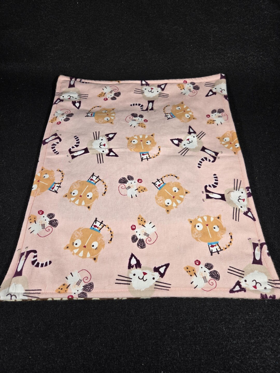 Handmade Flannel Catnip Crinkle Mats- Cat and Mouse - Etsy