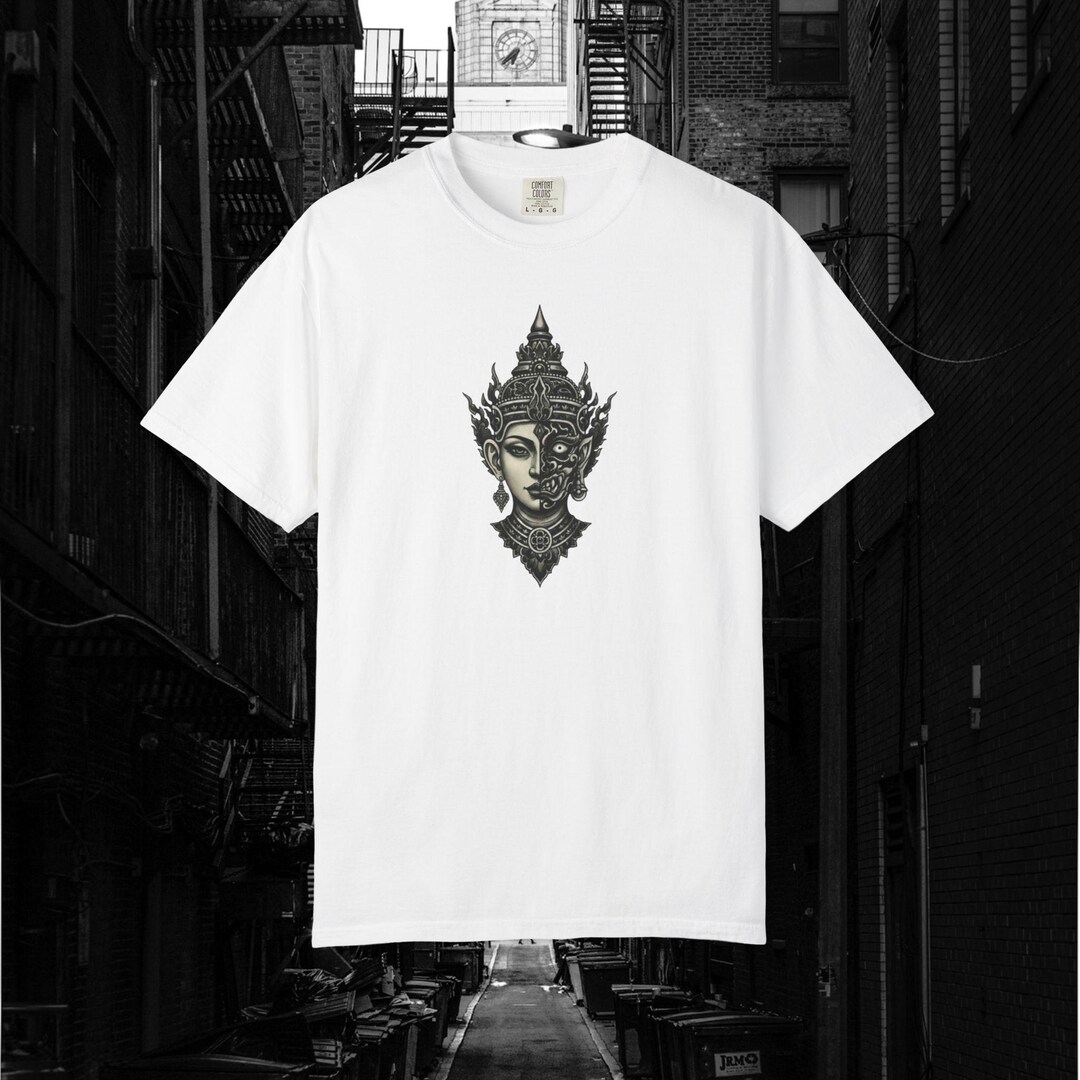 Duality Angel Demon T-shirt | Asian Temple Art Tee, Comfort Colors® - Etsy