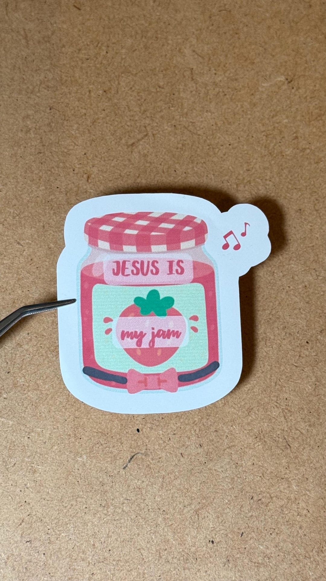 Jesus is My Jam Strawberry Sticker, Waterproof Vinyl Decal - Etsy